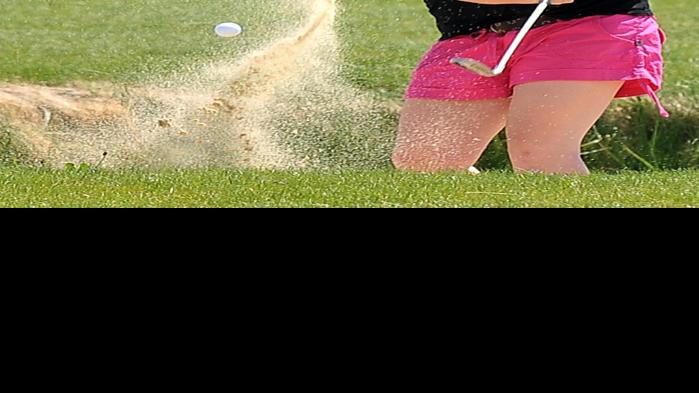 Molly Fedje from Colstrip hits from a fairway bunker | Golf ...
