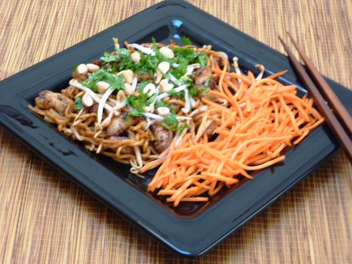 Stir pasta into a spicy Thai meal in a flash