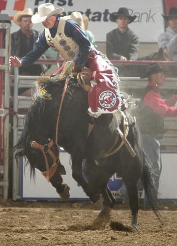 Chet Johnson rode scored 77 on Wild Thing