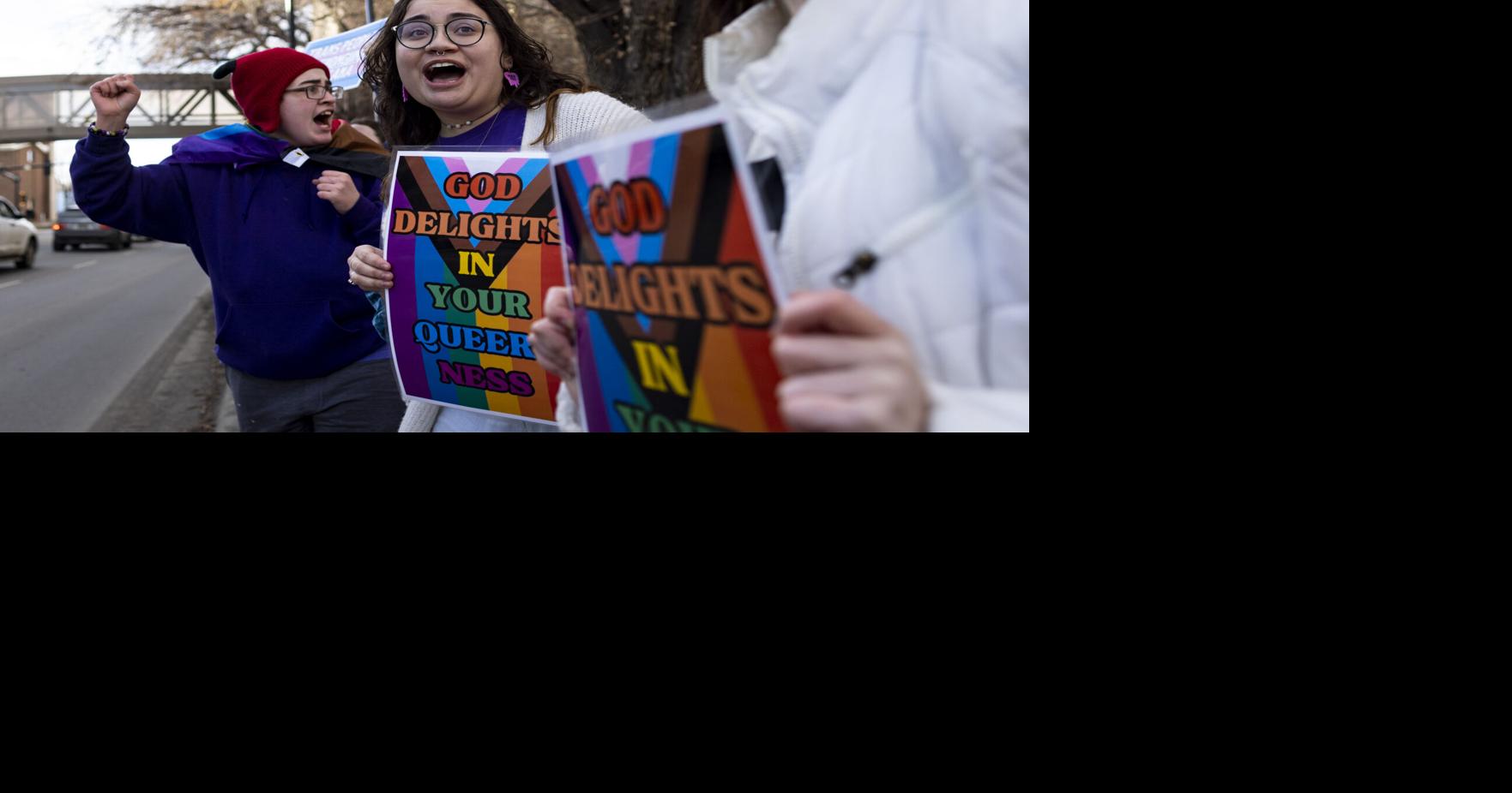 Photos: Protesters gather for transgender visibility