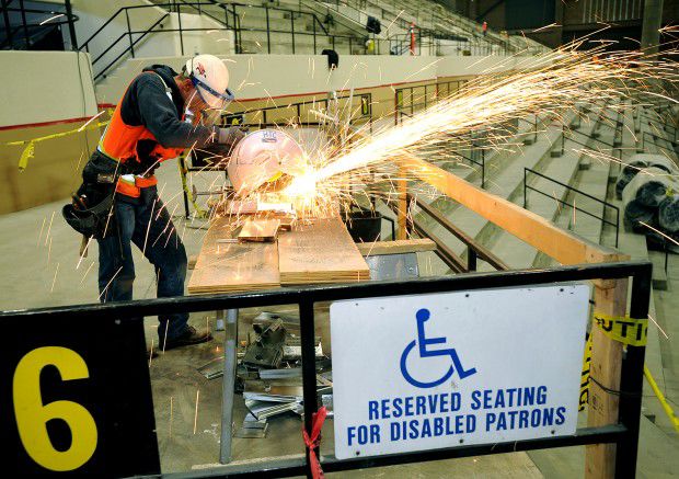 Inside and outside arena, MetraPark rebuild proceeding quickly