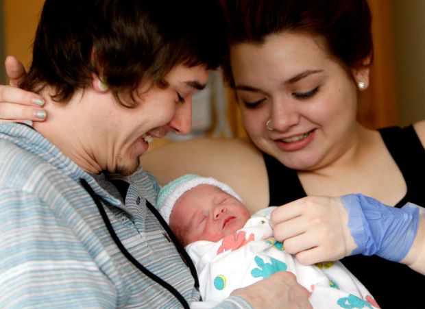Couples kick off New Year with new babies