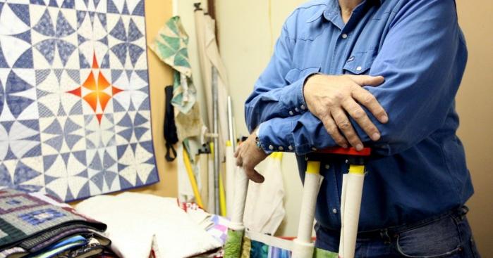 Flynn brings quilting into man's world