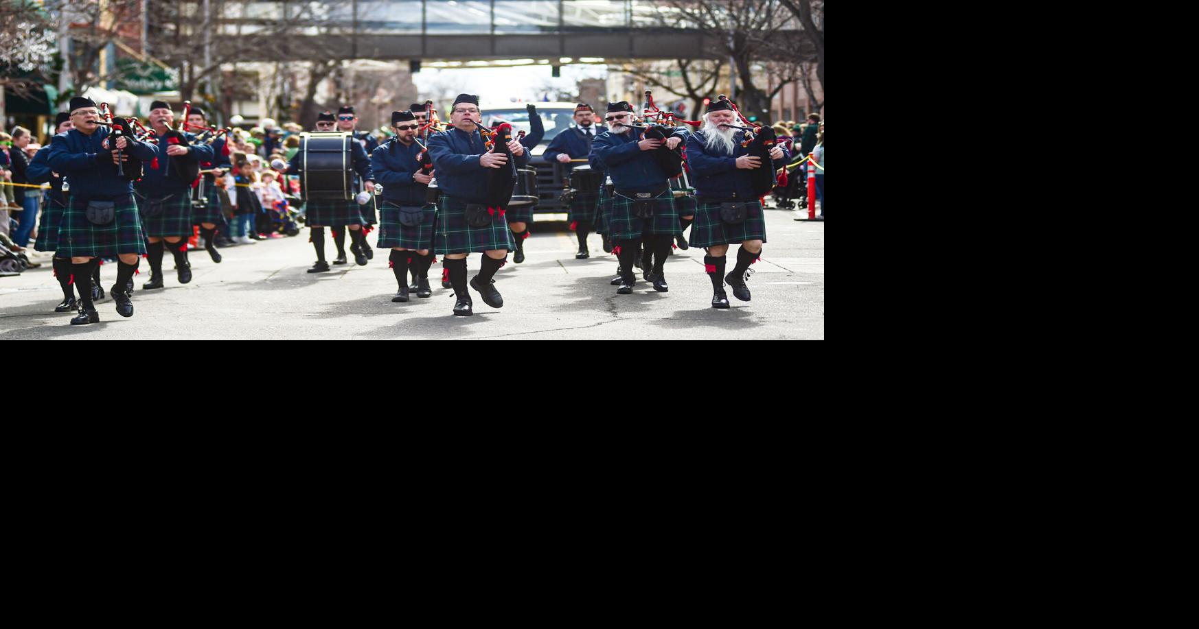 Billings Caledonian Pipes and Drums play St. Patrick's Day