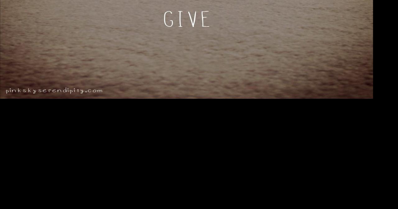 Giving until there’s nothing left to give
