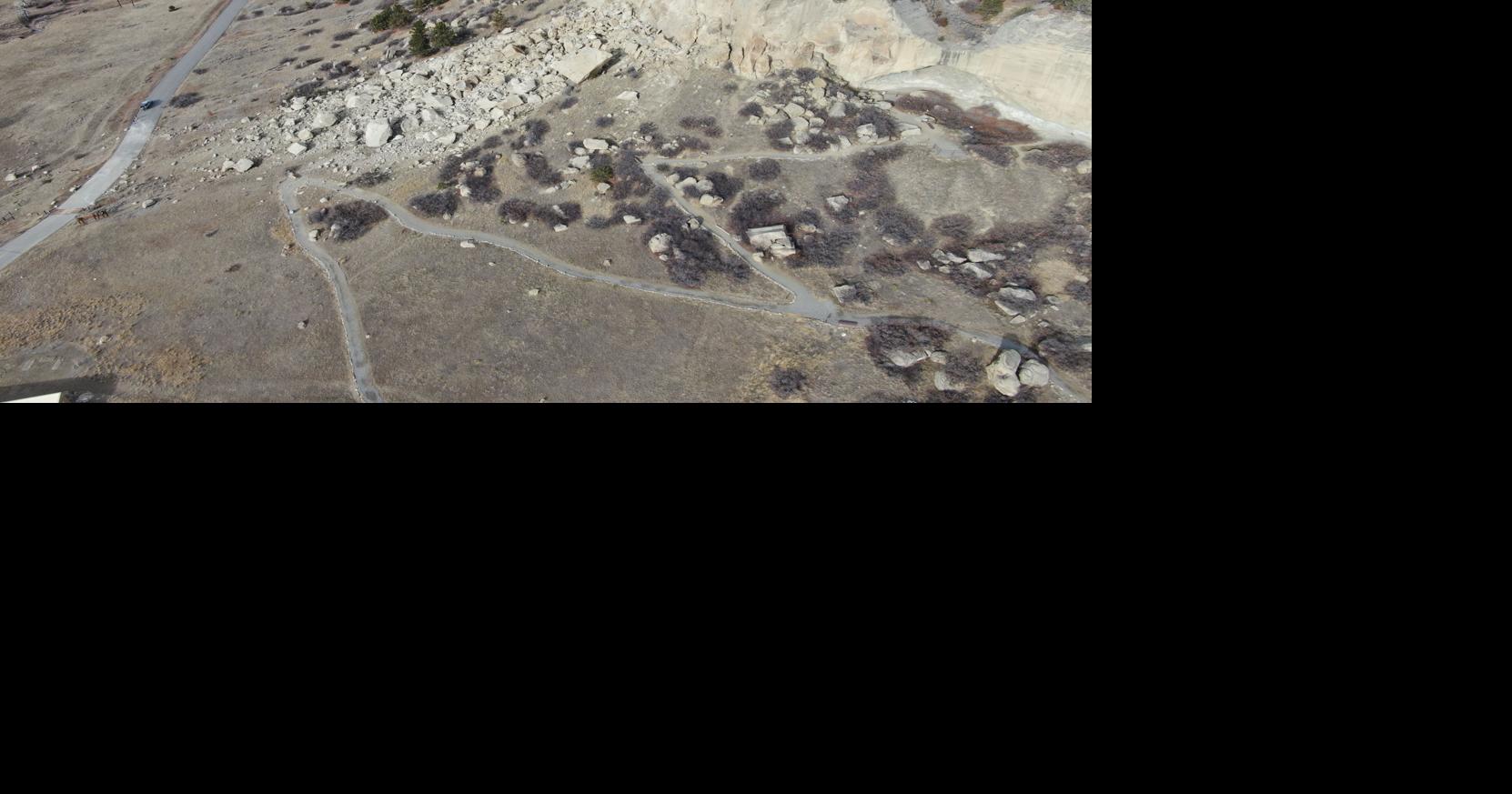 Crumbling cliff closes Pictograph Cave State Park