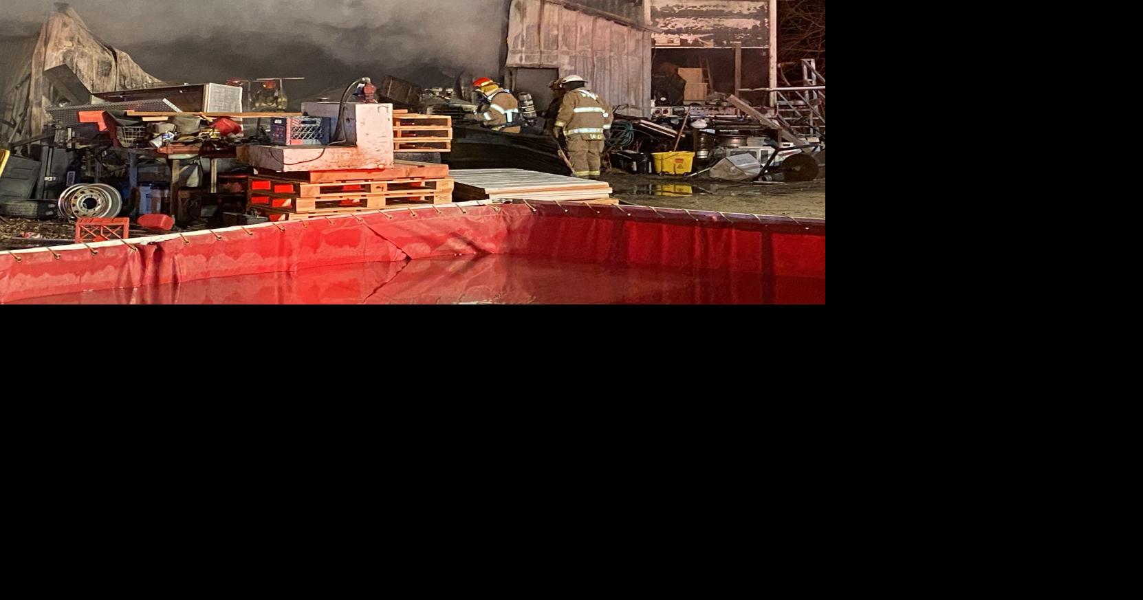 Huntley shop a total loss after generator backfires, causing fire