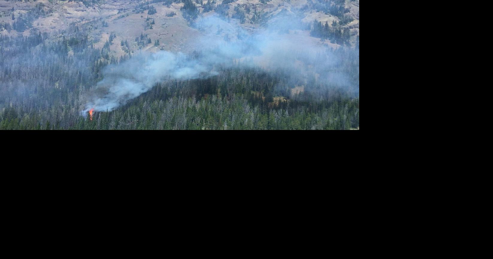 Lightning-caused fire burning in remote area of Yellowstone