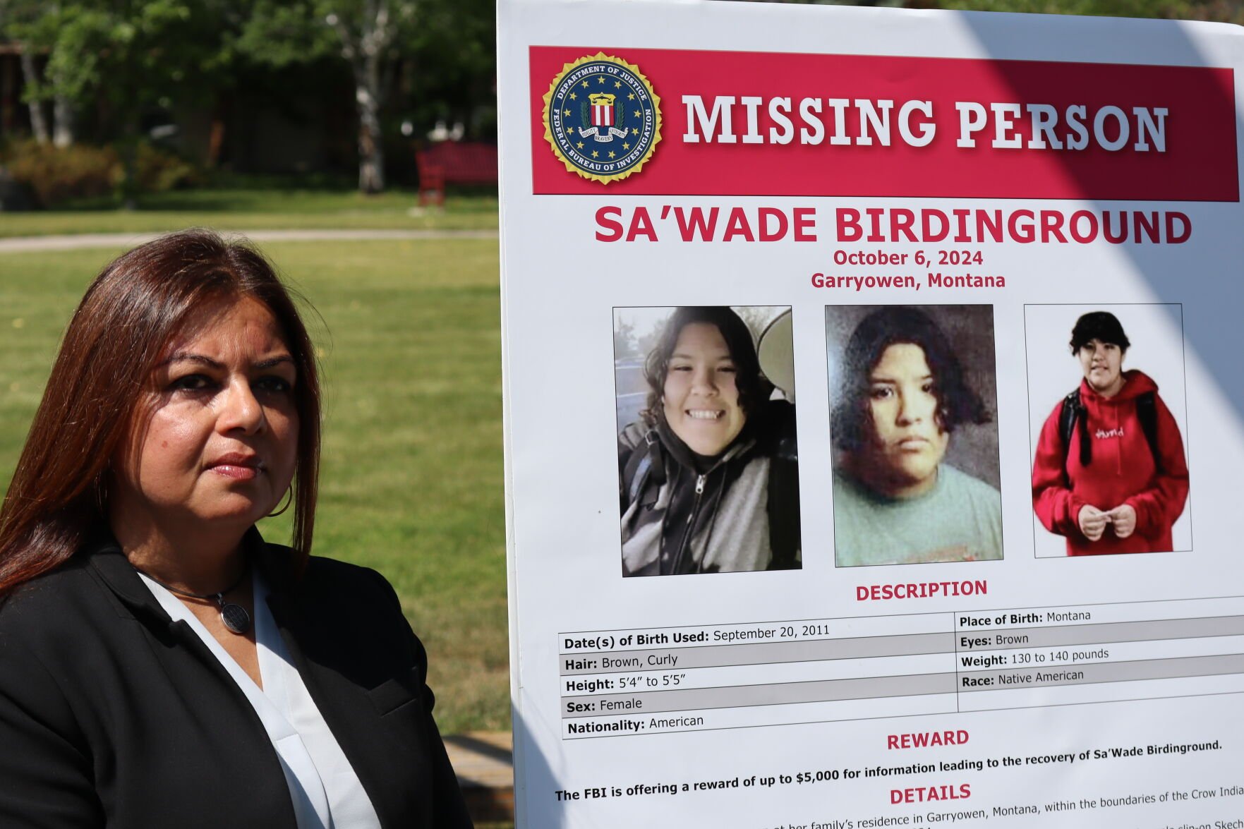 FBI, Crow Tribe announce $10,000 reward for missing teen
