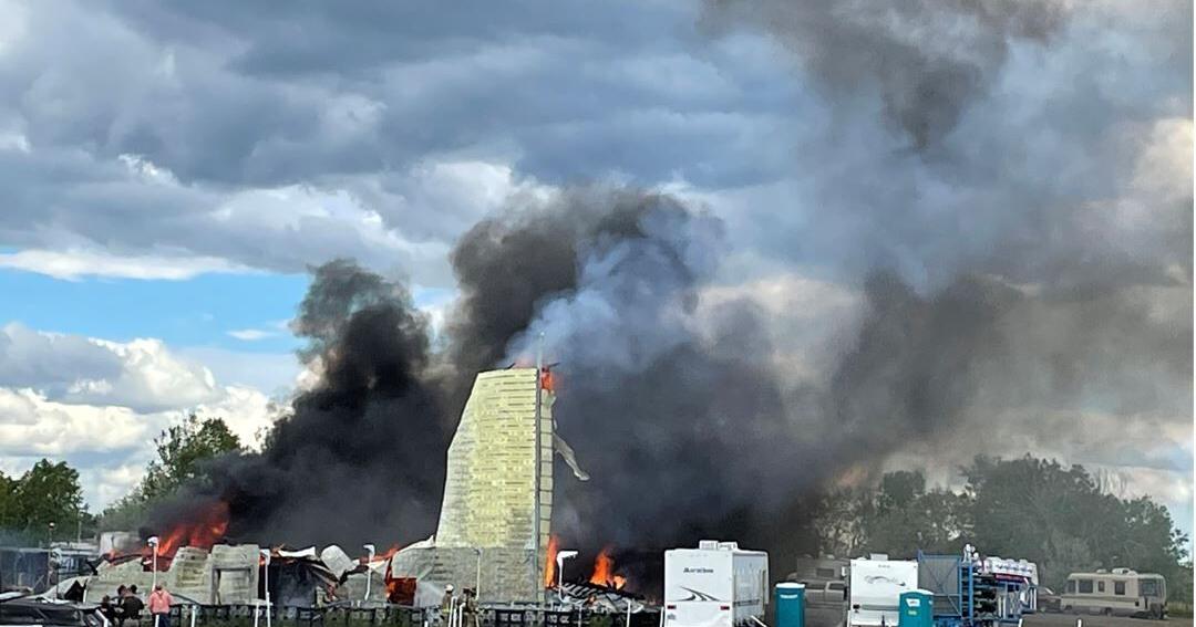 Fire destroys screen at Amusement Park Drive-In in Laurel Monday