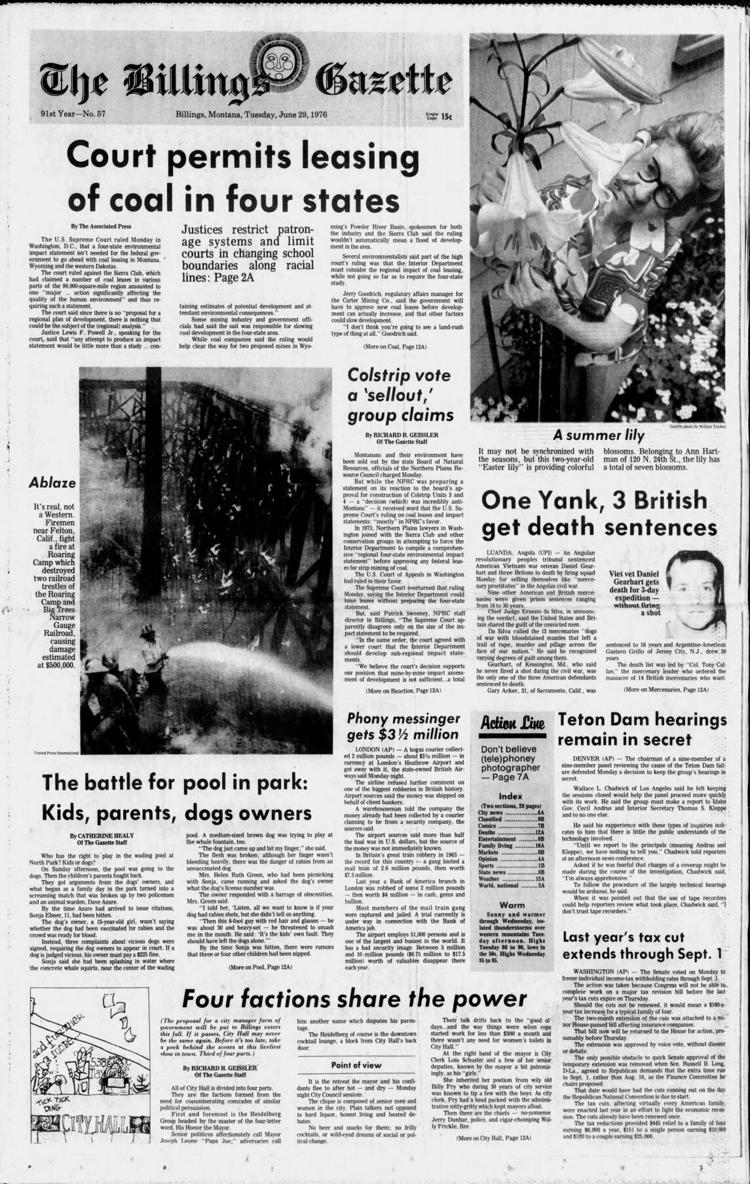 June 29 Billings Gazette news from 50, 25 years ago