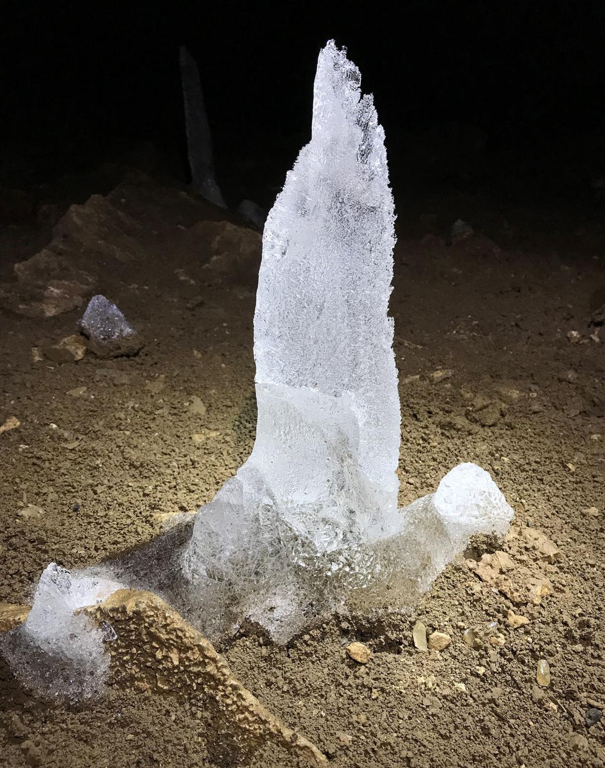 Exploring the cool confines of lower Big Ice Cave
