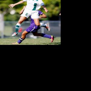 Central's Haylee Heller heads the ball
