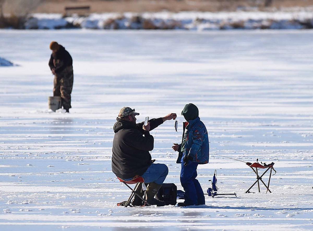 Photo: Ice fishing on Lake Elmo