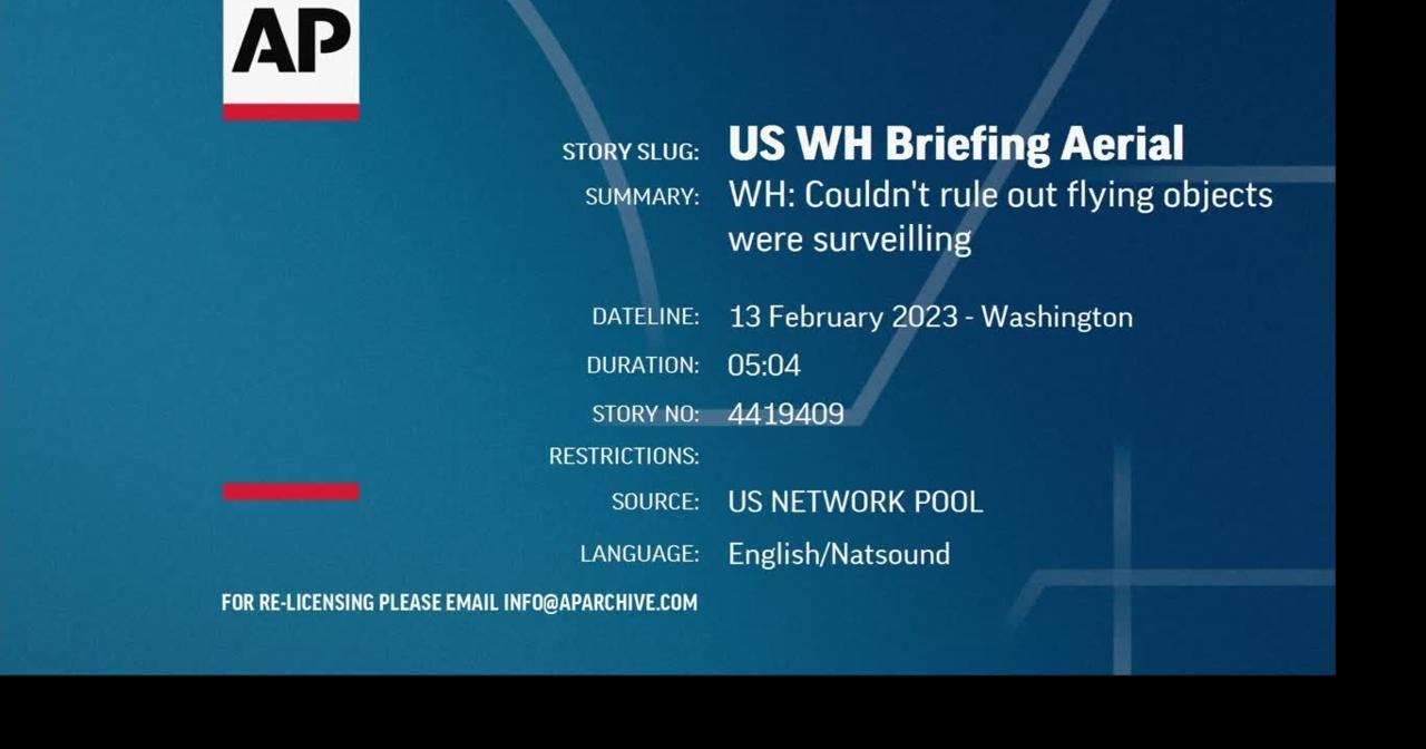 White House dismisses 'alien' concerns over flying objects