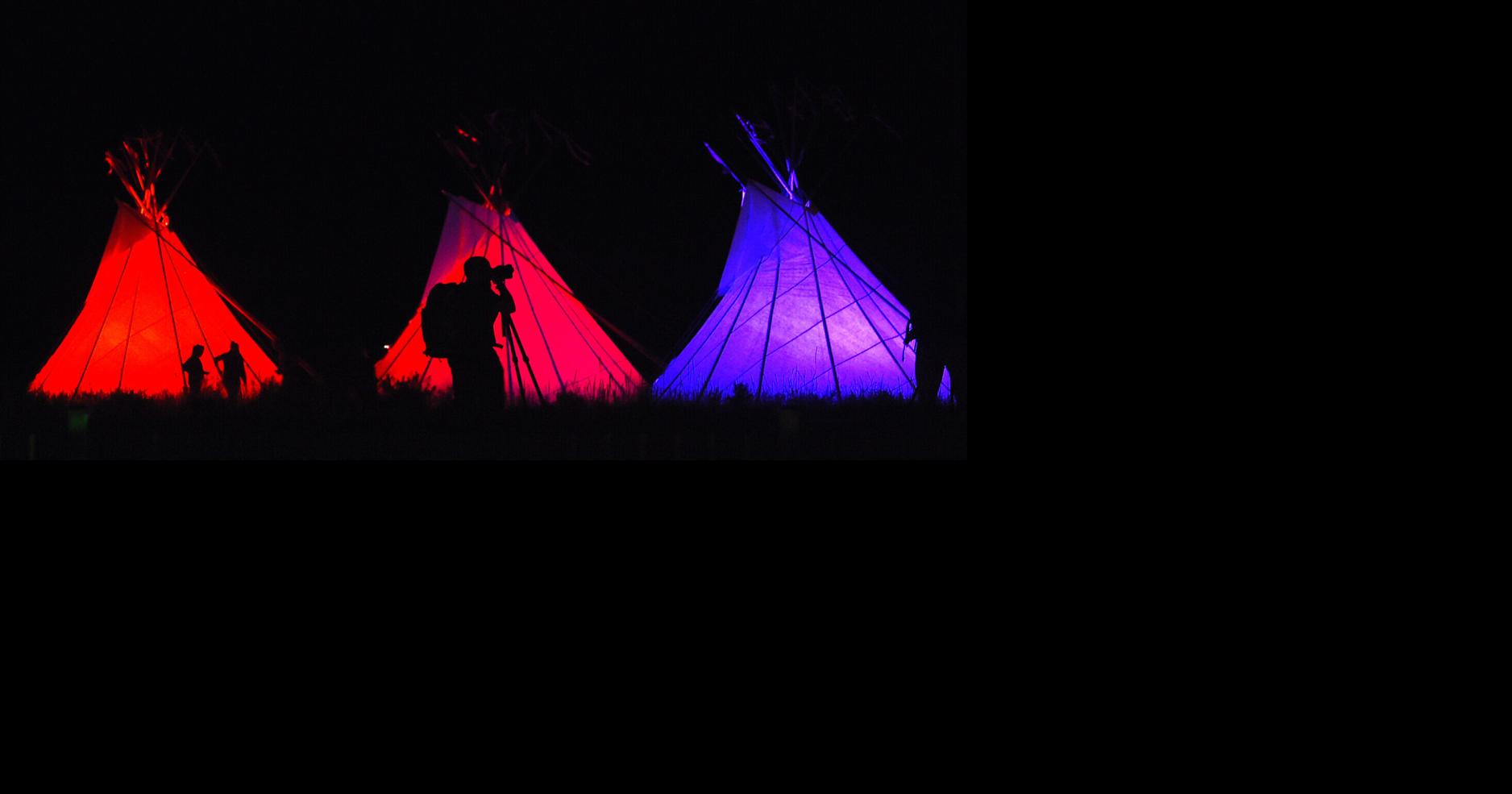 Yellowstone teepee lighting Aug. 1-7 at Gardiner