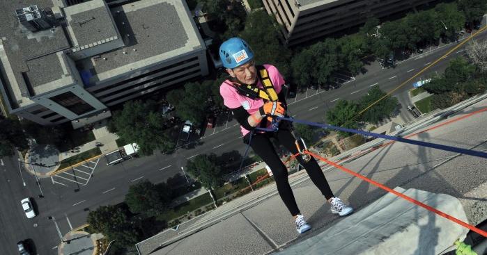 Rappellers descend First Interstate tower for Special Olympics