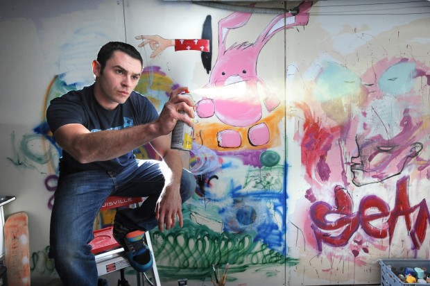Thomas moves graffiti-style works to the streets for Strawberry Festival