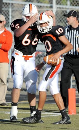 Senior celebrates a touchdown