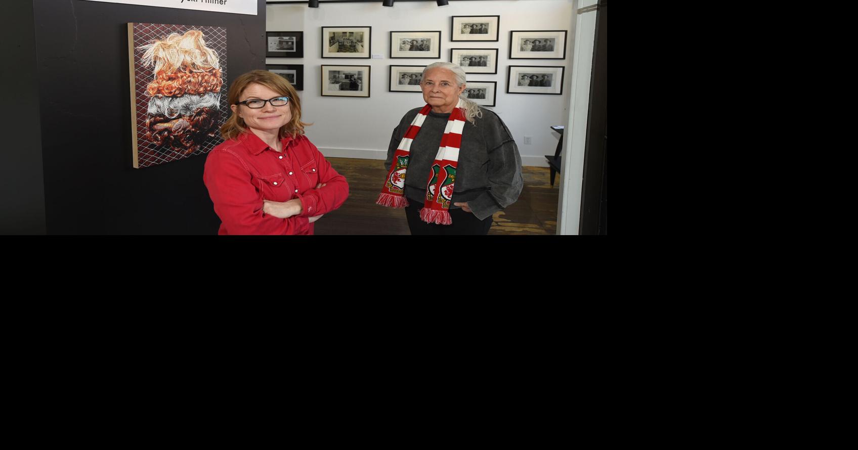 Jane Waggoner Deshner and Maggy Rozycki Hiltner art at Kirks