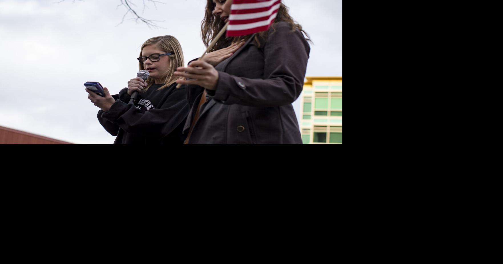 Photos: Emily Pennington draws supporters to School District 2 meeting