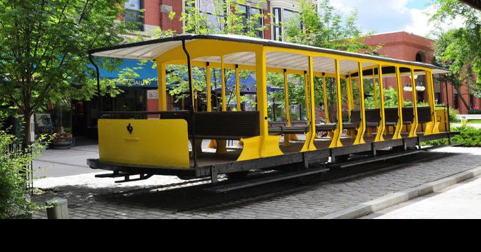 Downtown trolley car