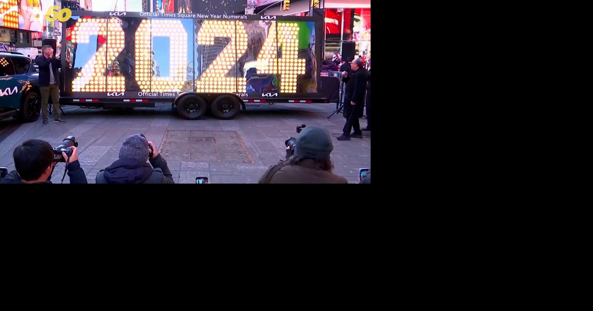 2024 numbers arrive in Times Square for New Year's Eve
