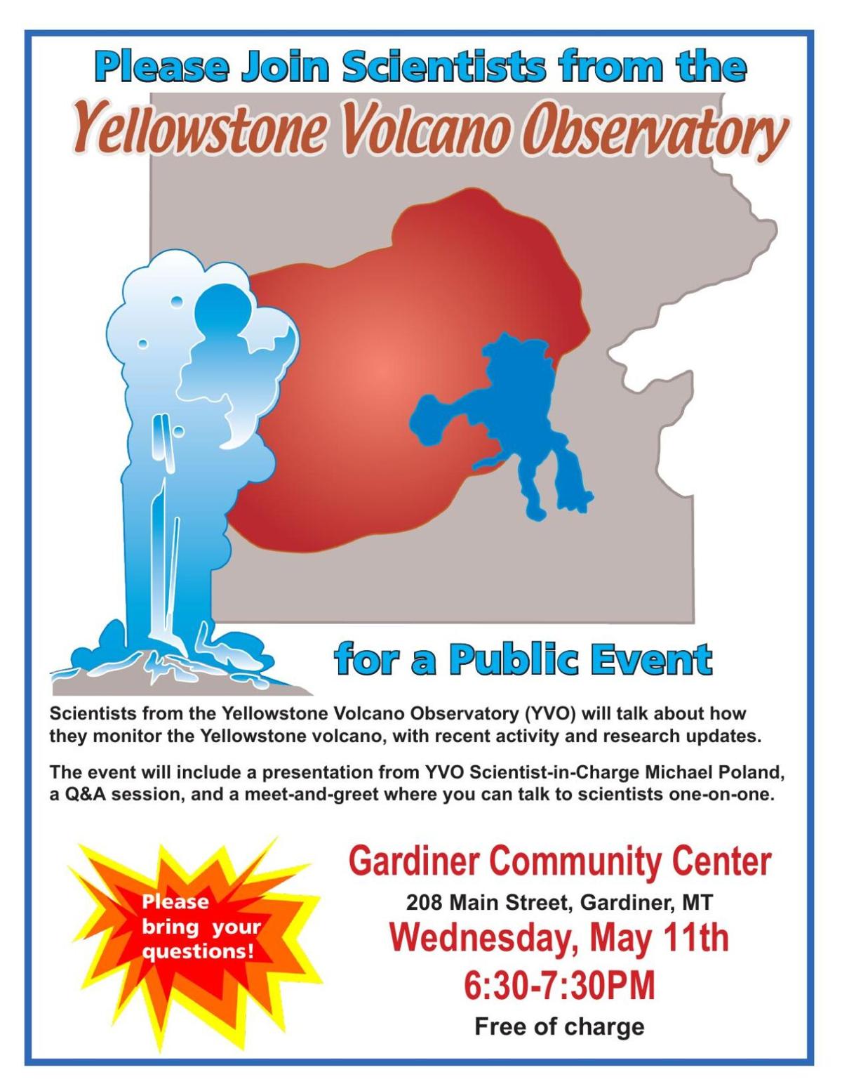 Yellowstone Volcano Observatory event flyer