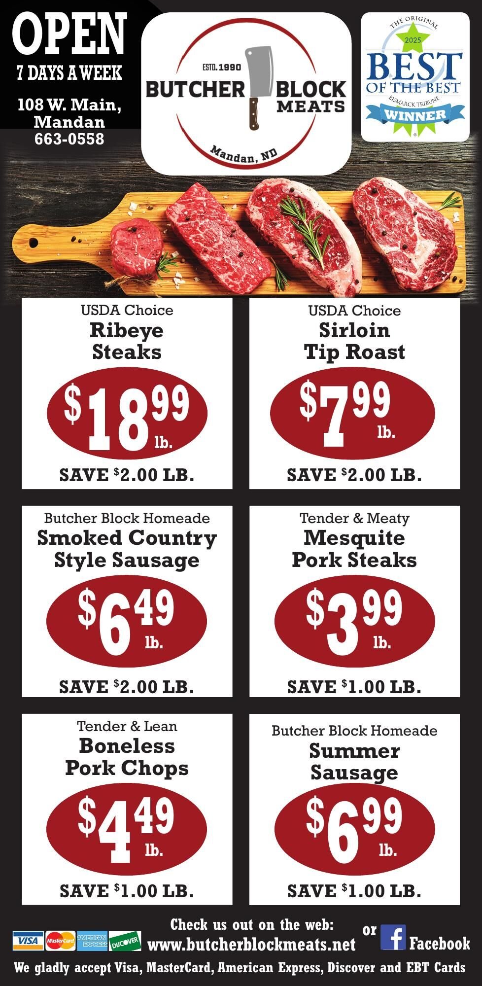 BUTCHER BLOCK MEATS - Ad from 2025-12-31