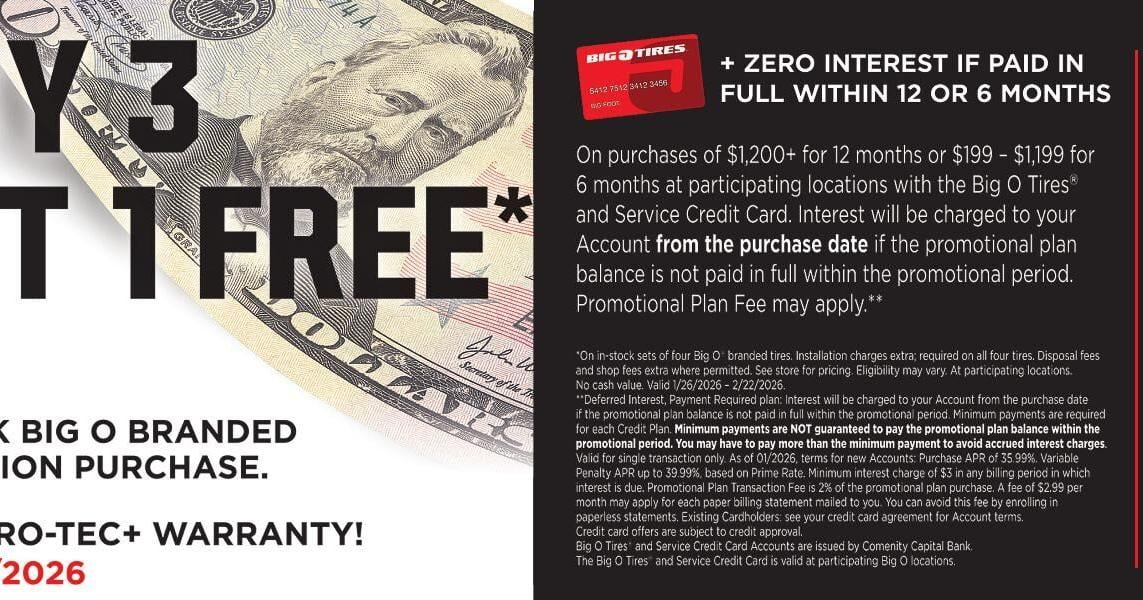 BIG O TIRES - Ad from 2026-01-24