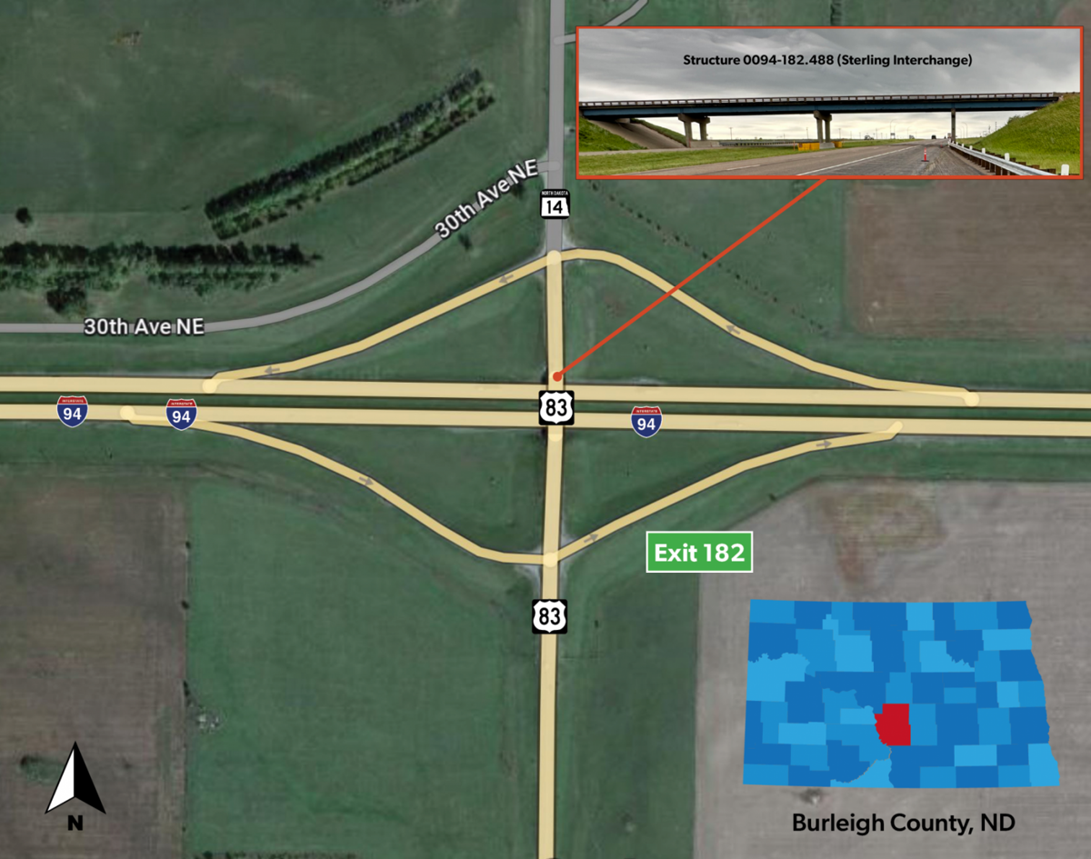 Interstate 94 overpass bridge at Sterling being replaced