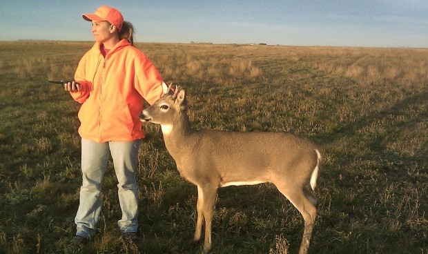 Sterling family has close encounter with friendly deer while hunting