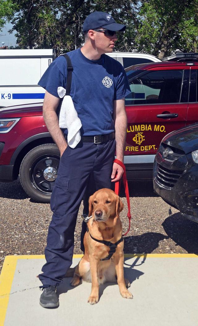 Local fire departments host arson dog re-certification