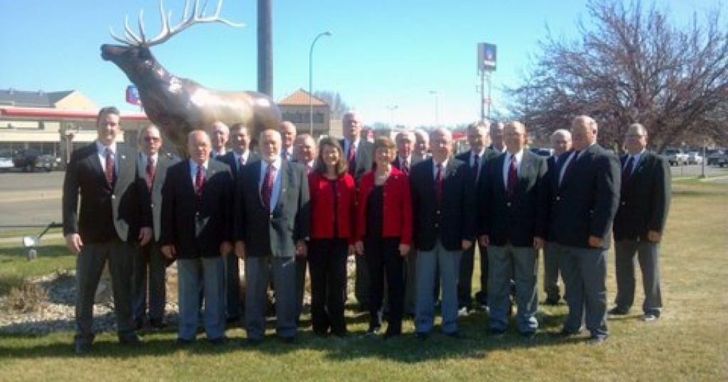 Anchors away: Elks Chorus performing at commissioning ceremony