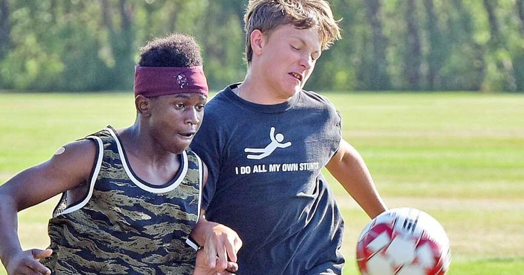 High school soccer practice opens in the heat
