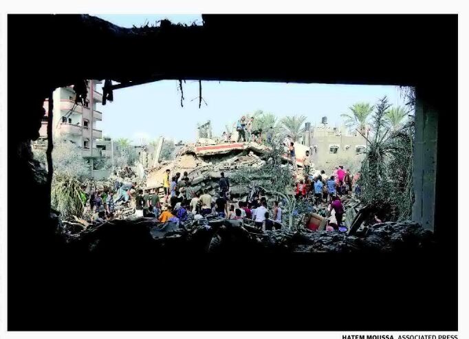 Families in Gaza dig through rubble for bodies