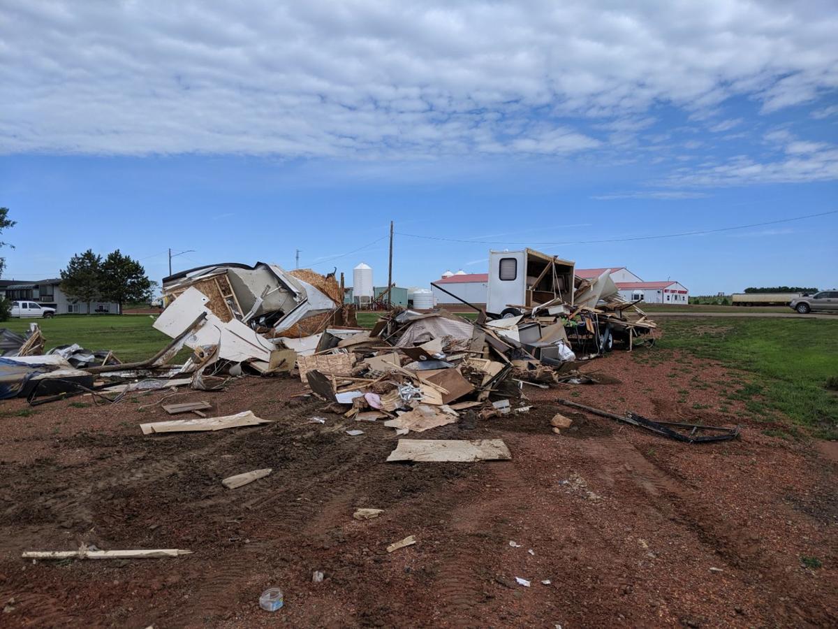 EF-1 Tornado hits Mott damaging multiple buildings