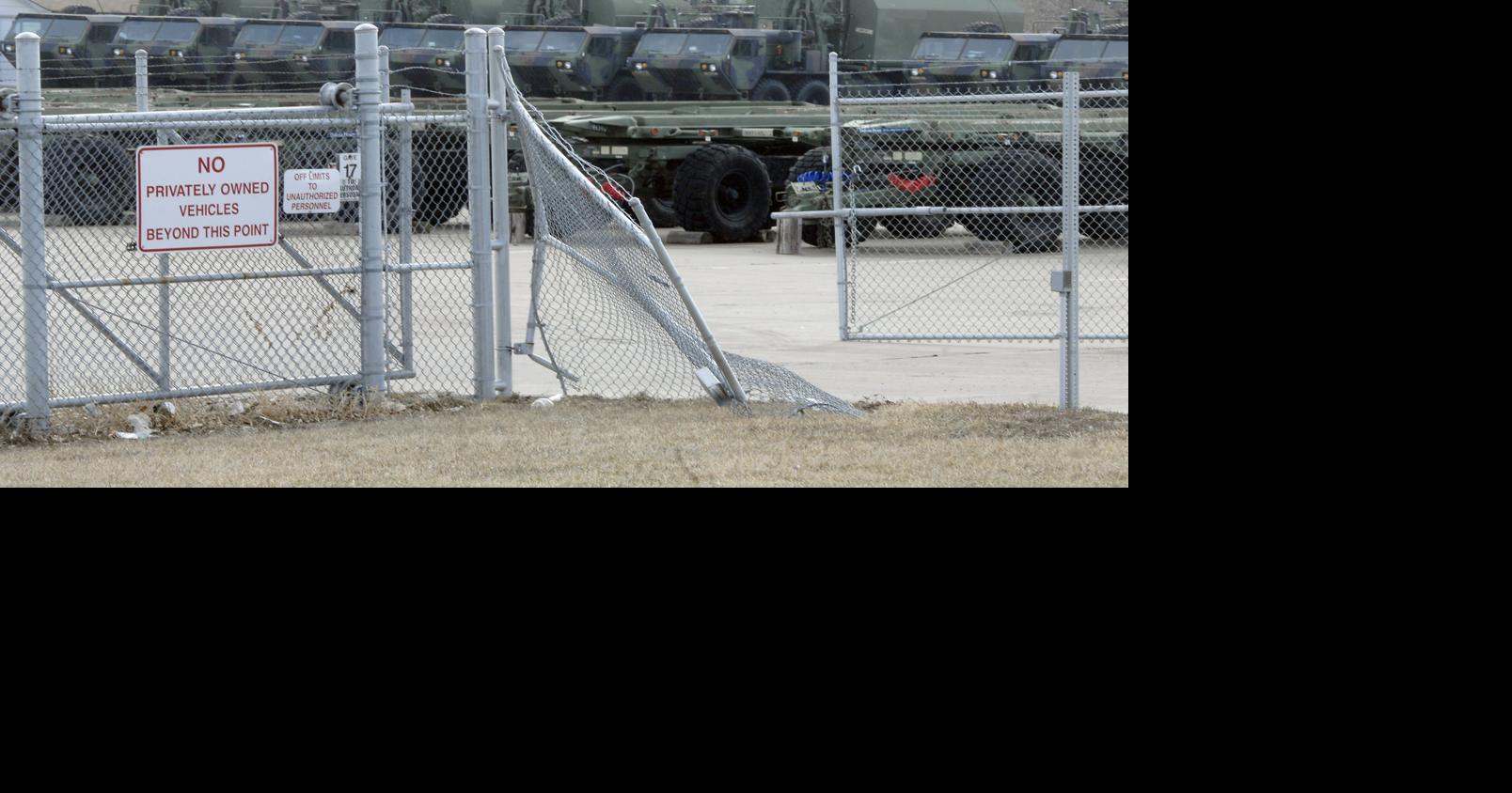 Dickinson man drives through Armory fence