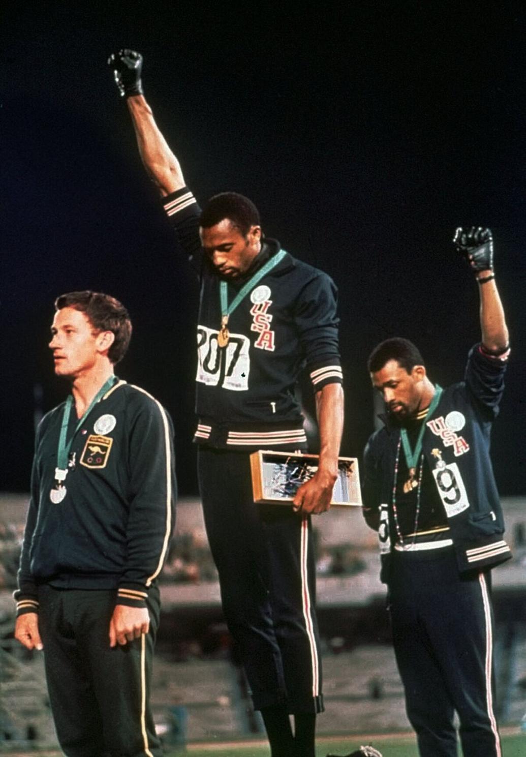 The Black Power salute at the 1968 Olympics