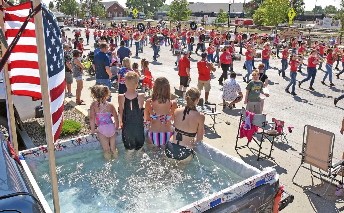 Spectators beat the heat at Mandan Fourth of July parade