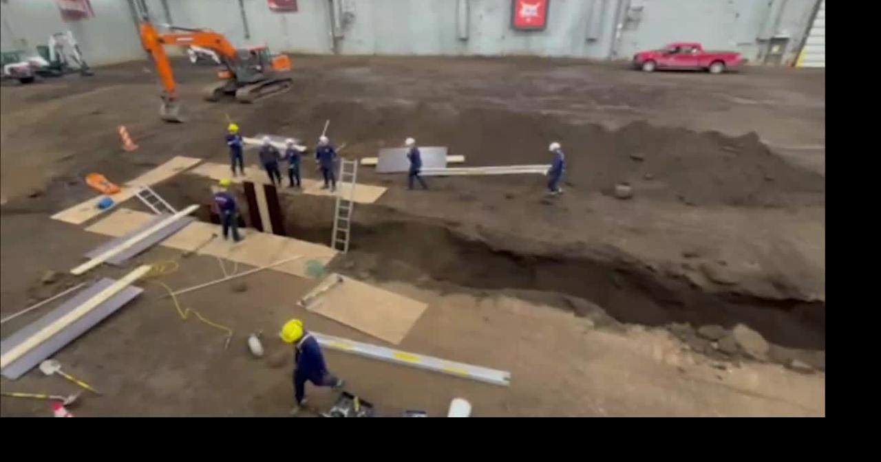 Bismarck Fire Department trench collapse training scenario