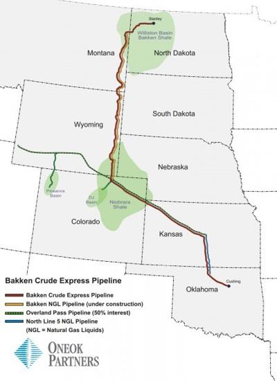 Company plans crude pipeline from North Dakota to Oklahoma