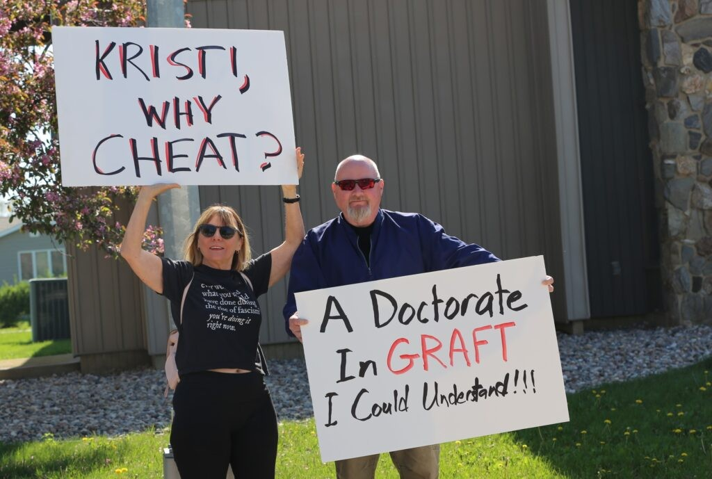 Noem’s honorary degree sparks protest in South Dakota