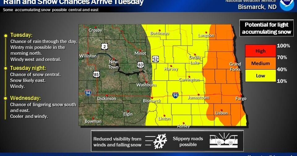 Cooler weather, chance of snow in forecast; little accumulation ...