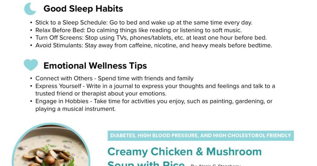 Live HealthSmart: How to manage stress; recipe for healthy chicken soup ...