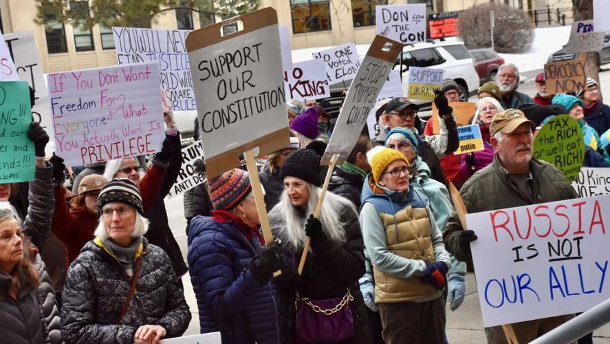 More than 250 gather in Bozeman to protest Trump’s executive actions ...