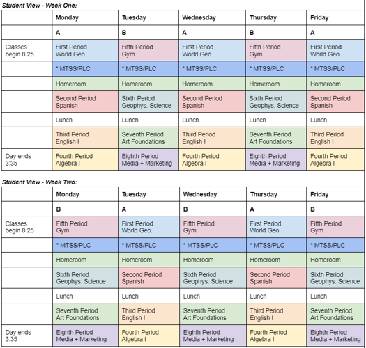 'There's a lot of work to be done': District proposes block schedule ...