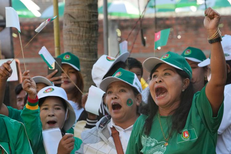 Photos show Myanmar holding its first election since the military ...