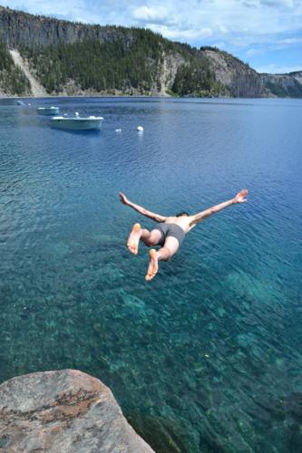 swimming at cliff lakes