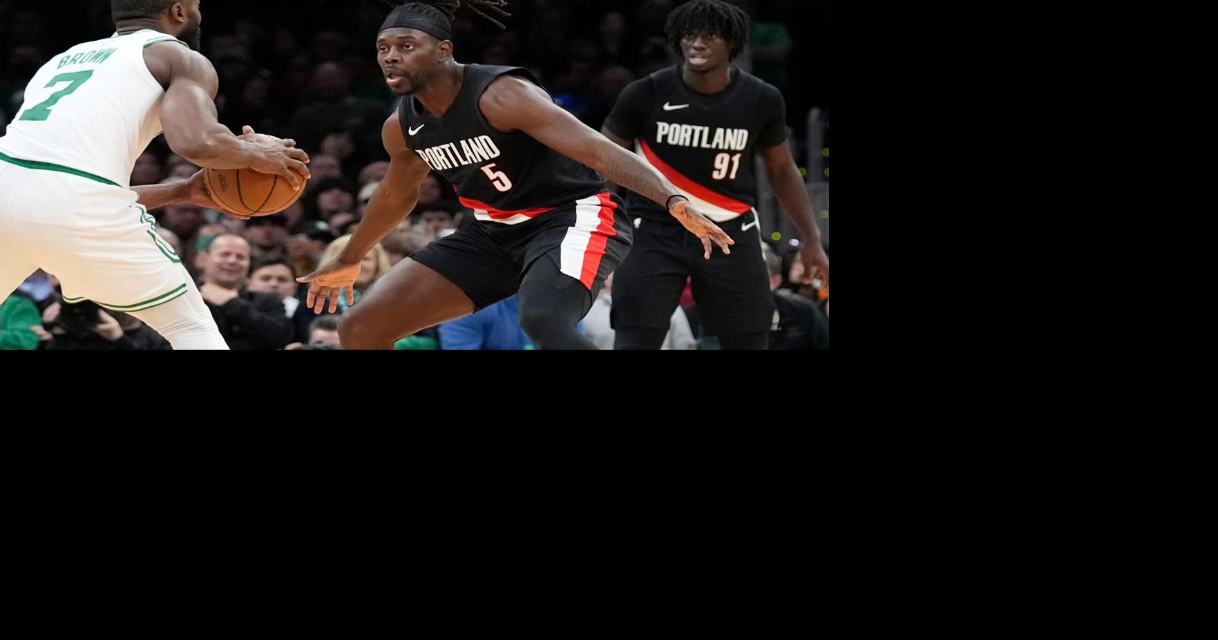 Blazers guard Jrue Holiday gets champion's welcome in return to Boston ...